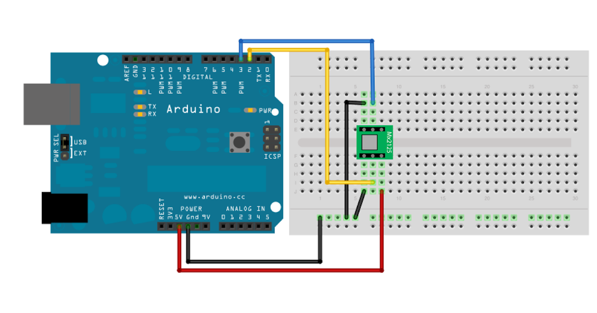 Memsic 2125 Accelerometer ~ Arduino Tutorial
