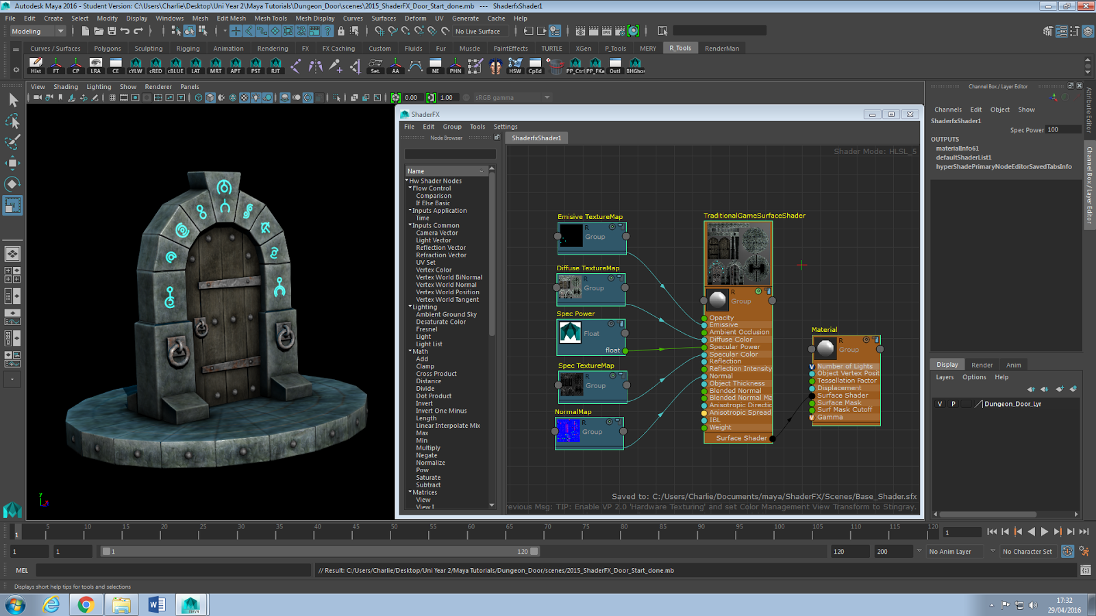 Charlie Serafinis Art Blog Maya Tutorials Shader Fx Parts 1 3