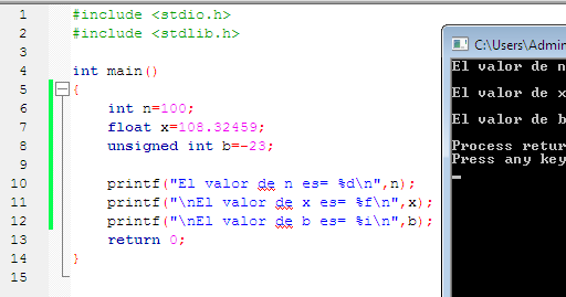 PROGRAMACIÓN ESTRUCTURADA: Declaración de variables globales...
