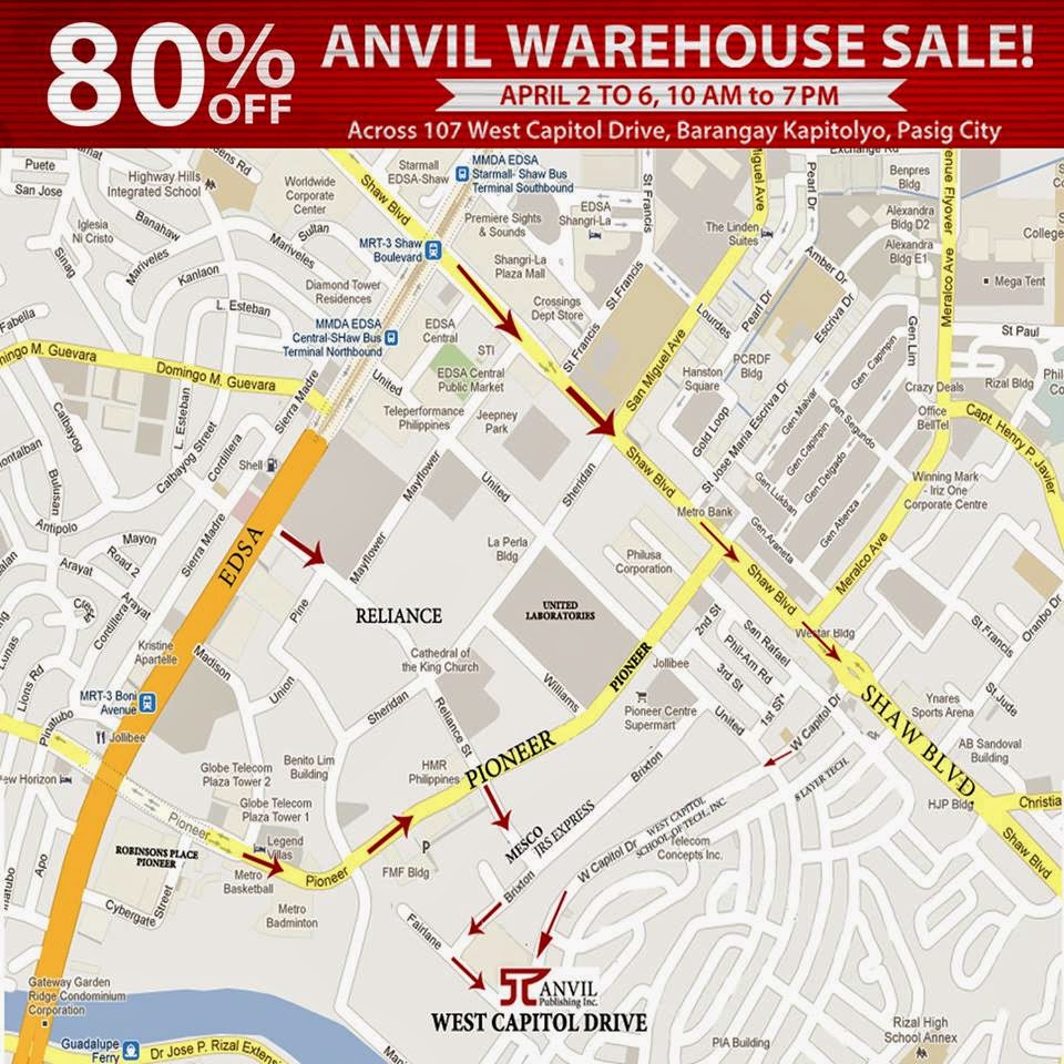 Manila Shopper: Anvil Warehouse SALE: Apr 2-6 2014