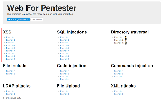 [Pentesterlab write-up] Web For Pentester I - XSS