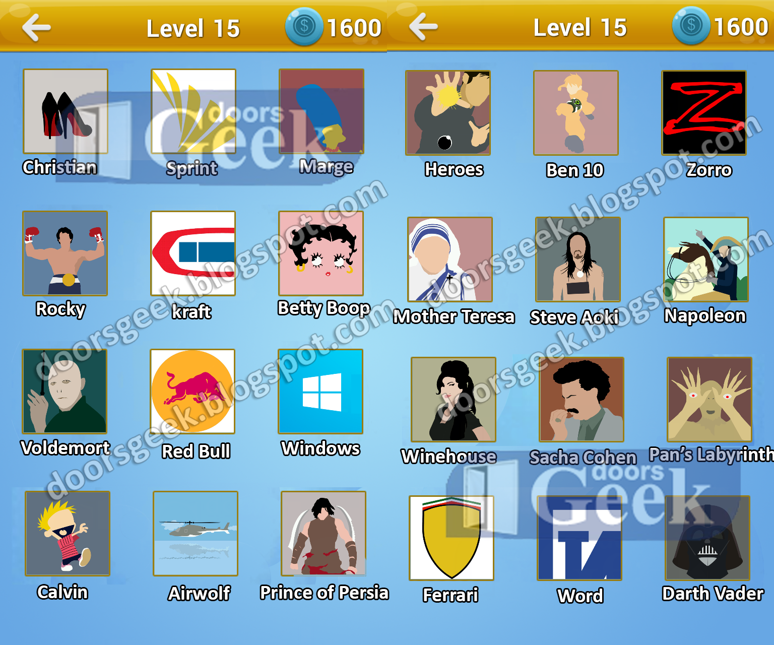 Icomania - What's the Icon? Level 15 ~ Doors Geek