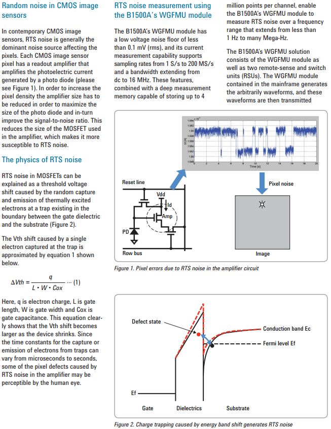 Image Sensors World: Agilent Device Analyzer Targets RTN Measurements