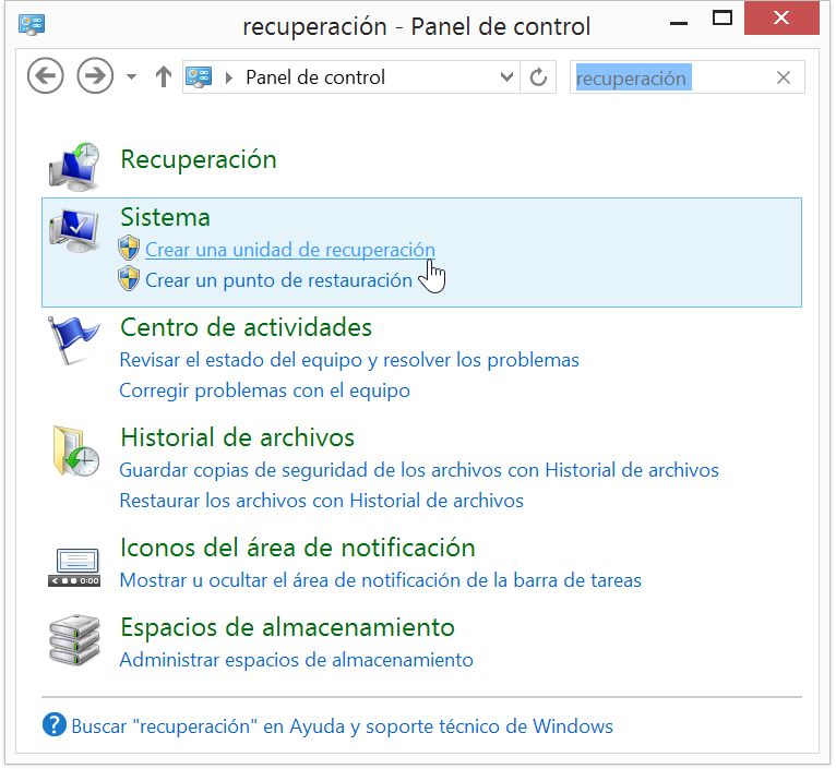 imahginable: Windows 8.1: Cómo hacer un disco de recuperación