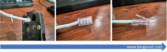 Langkah-Langkah crimping kabel straight dan cross