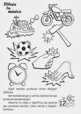 FICHAS DE MÚSICA PARA NIÑOS - DIBUJA TU MÚSICA : FICHAS PARA NIÑOS