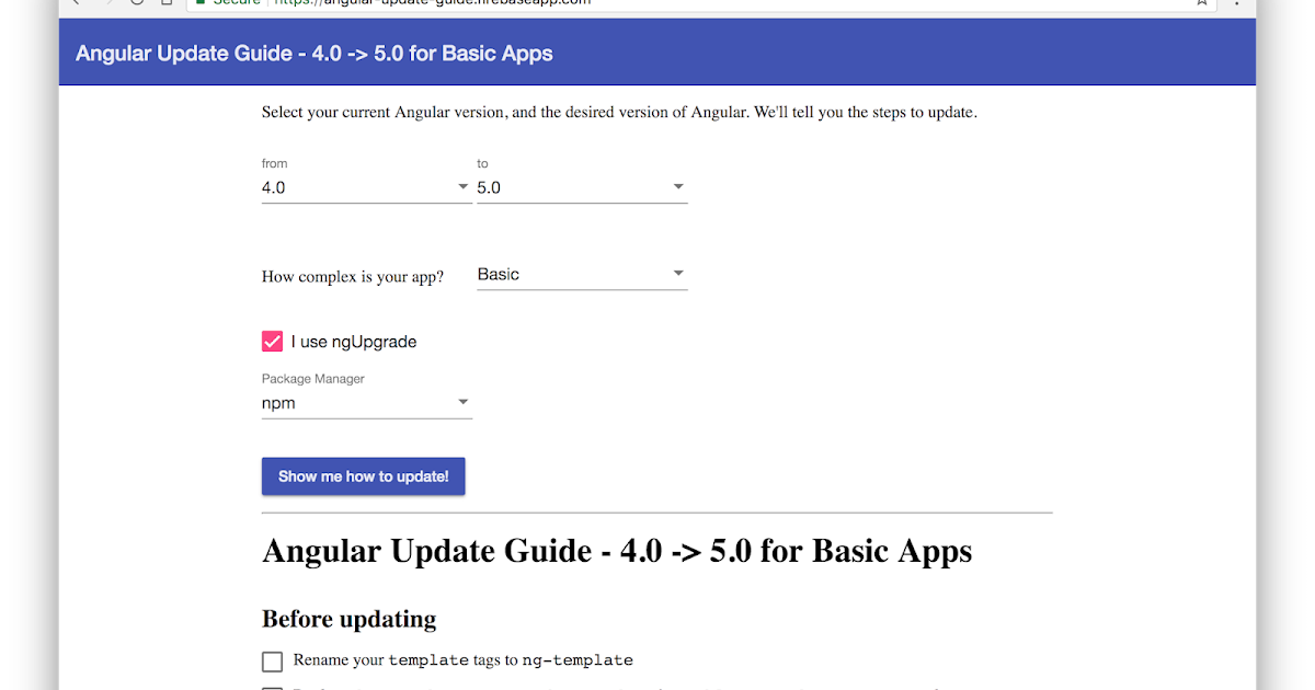 Difference in Angular 2,4 & 5