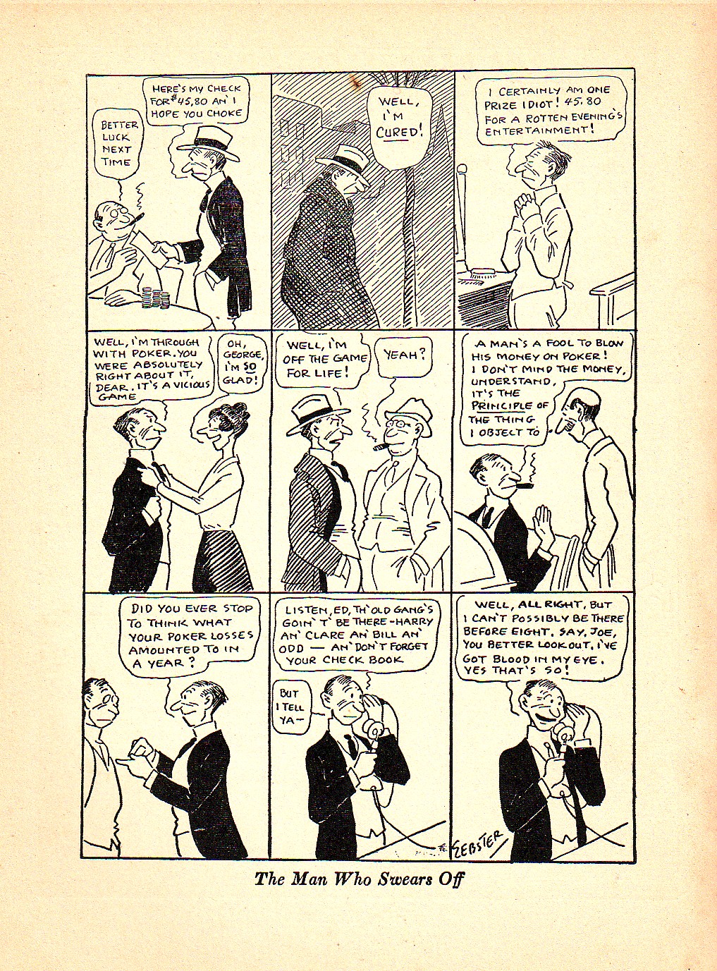 Mike Lynch Cartoons: WEBSTER'S POKER BOOK by H.T. Webster
