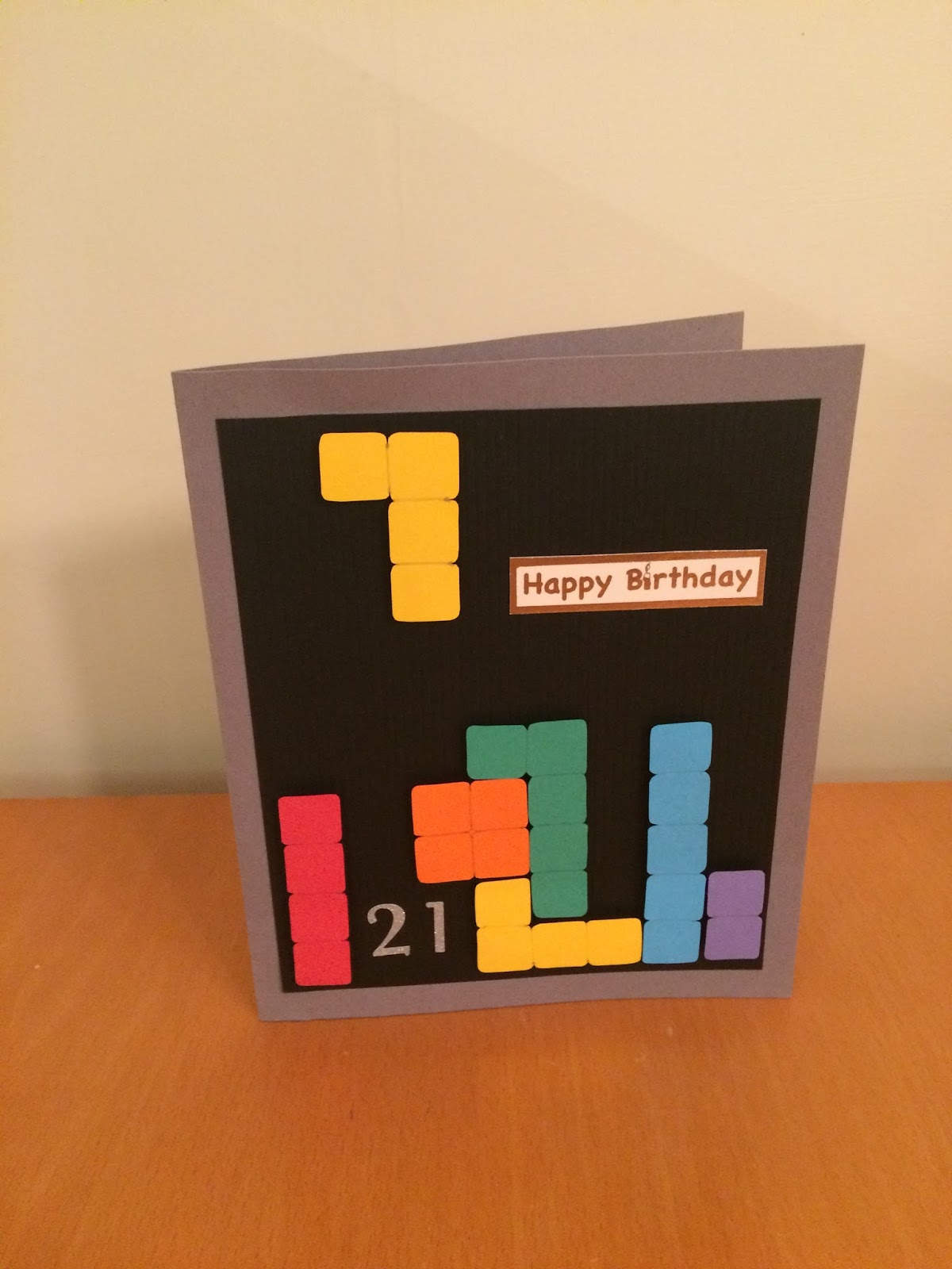 Crafty: Tetris Game Birthday Card