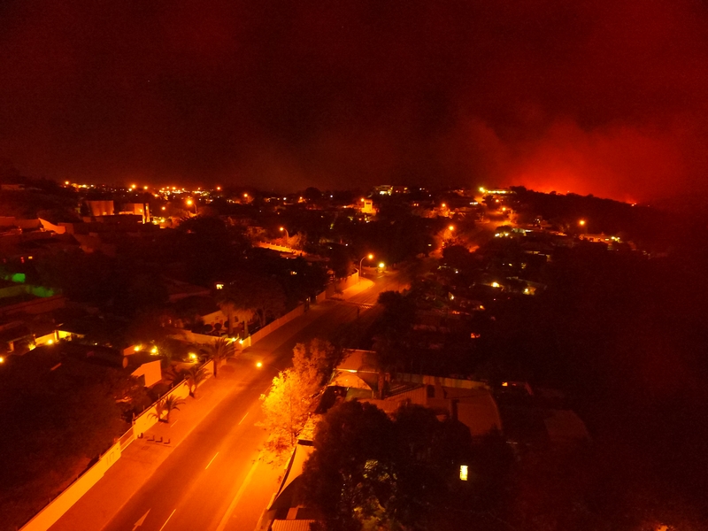 News from Southern Africa & Namibia: Namibia: Windhoek bush fire by ...