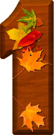 ® Colección de Gifs ®: IMÁGENES DE NÚMEROS PARA IMPRIMIR - OTOÑO