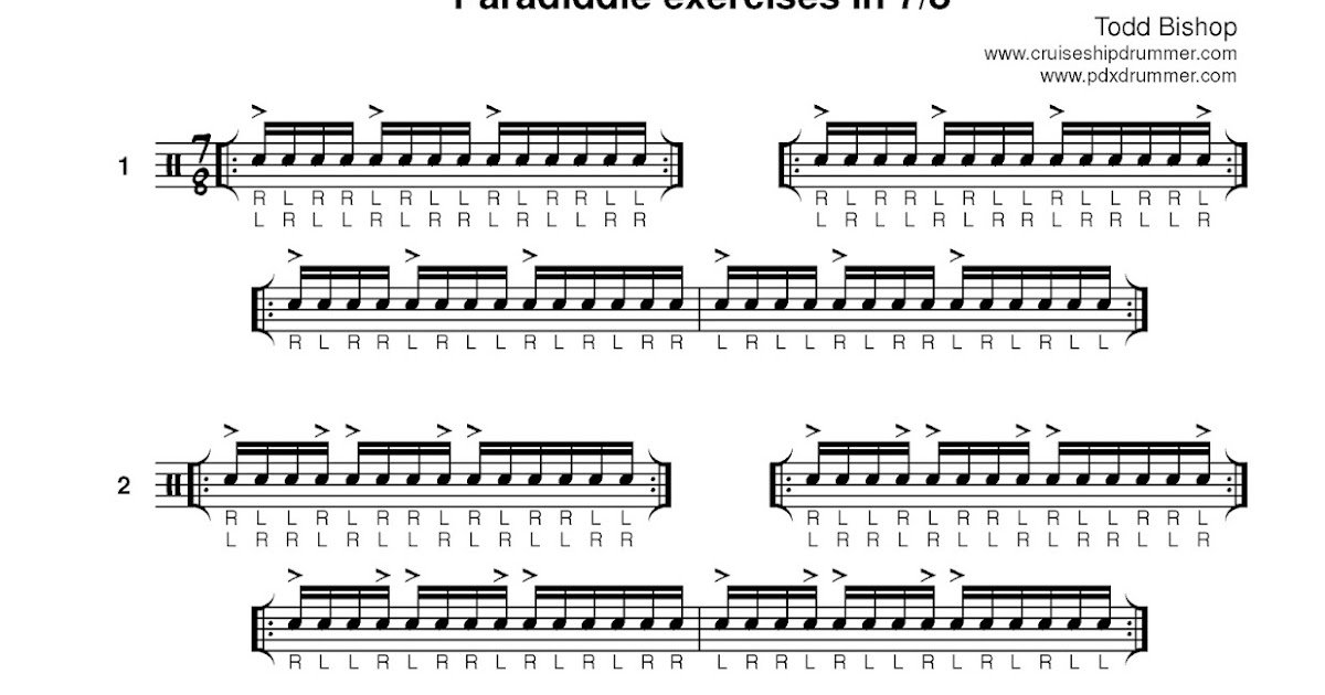 Cruise Ship Drummer!: Paradiddle exercises in 7/8