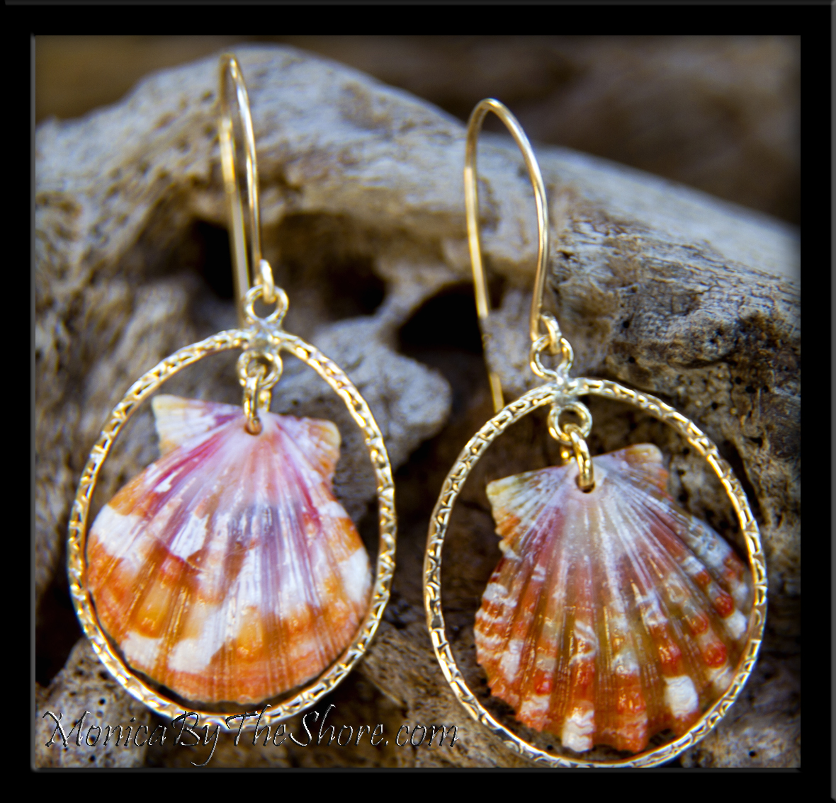Monica's Blog: Orange Sunrise Hoop Earrings