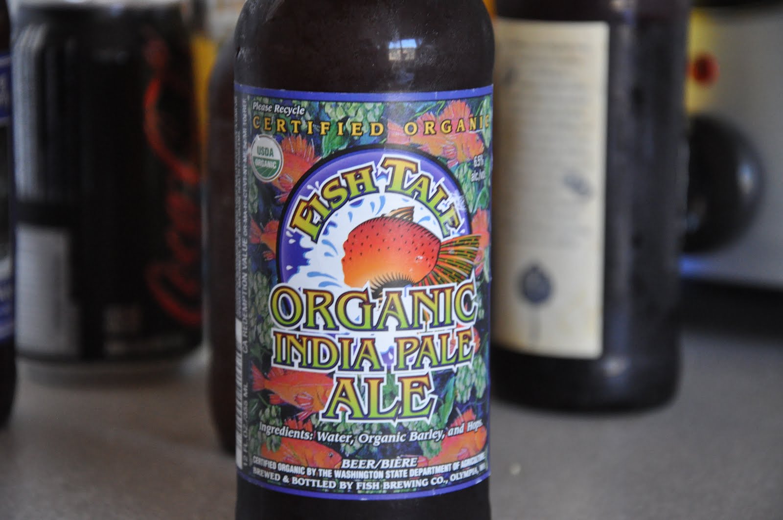 A man and his beer: Fish Tale Organic IPA from Olympia Washington