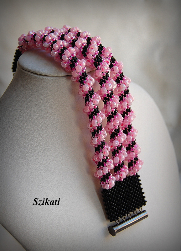 Szikati Jewelry Design: Pink with Black