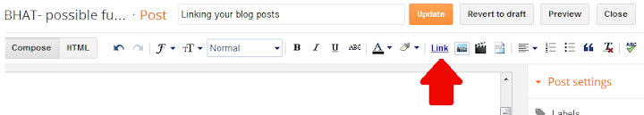 How to link posts together in Blogger | Blogger-Hints-and-Tips