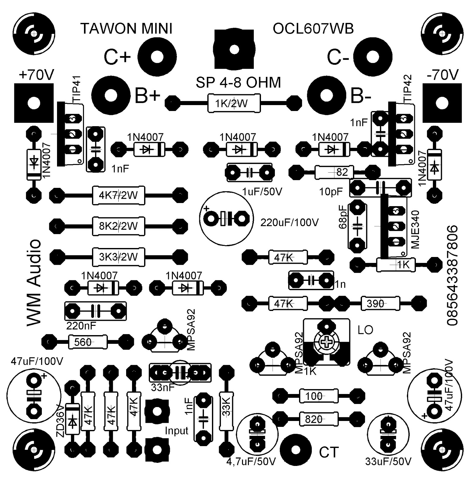 WM Audio SS: Black White TAWON MINI OCL 607WB