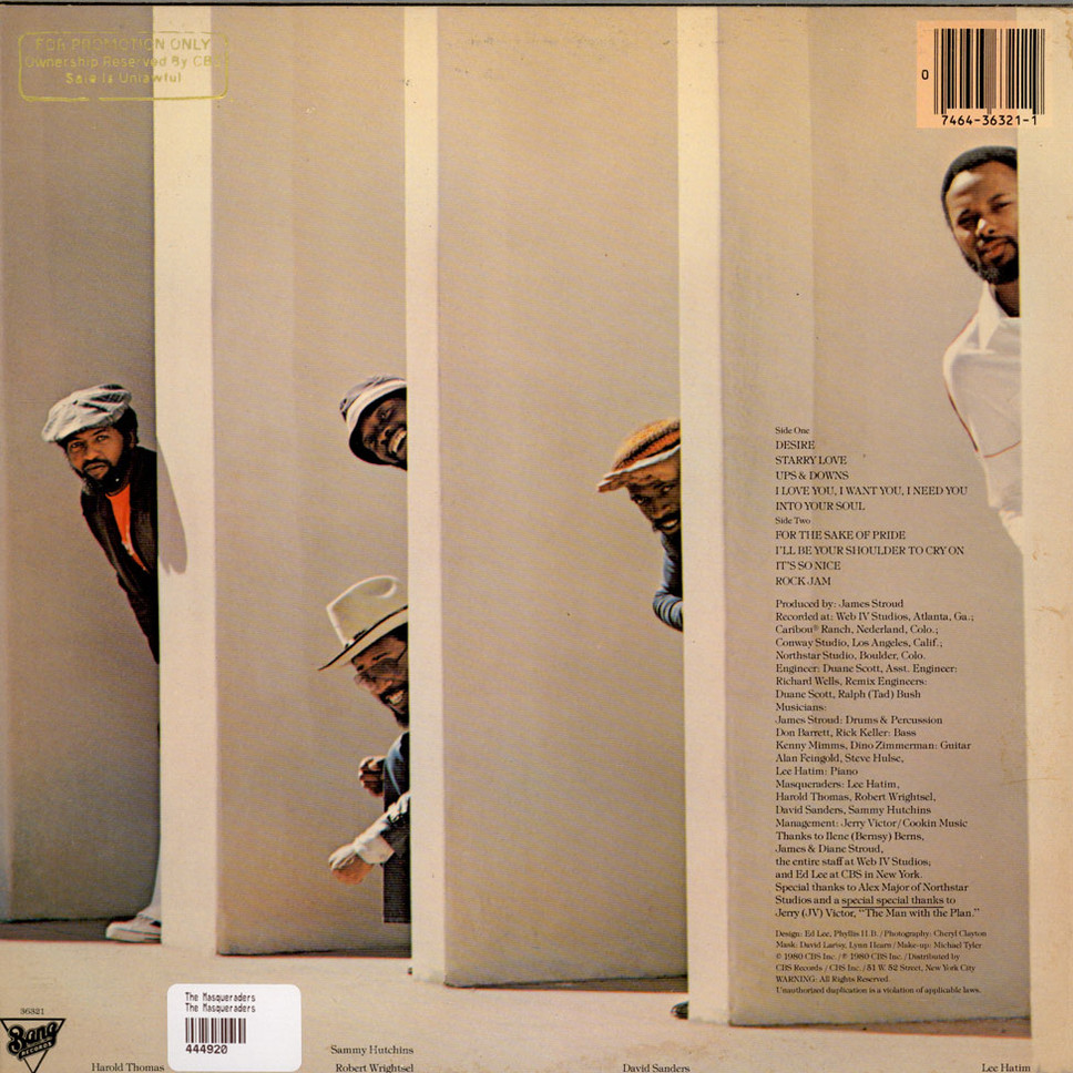 Mr. Moo's LP Covers Corner: The Masqueraders : The Masqueraders (1980)