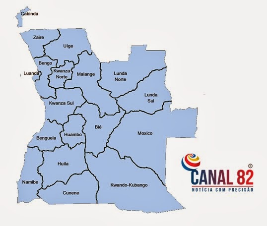 AUGUSTO CAMPOS | LUANDA: Esta é o mapa da república de Angola, contendo ...