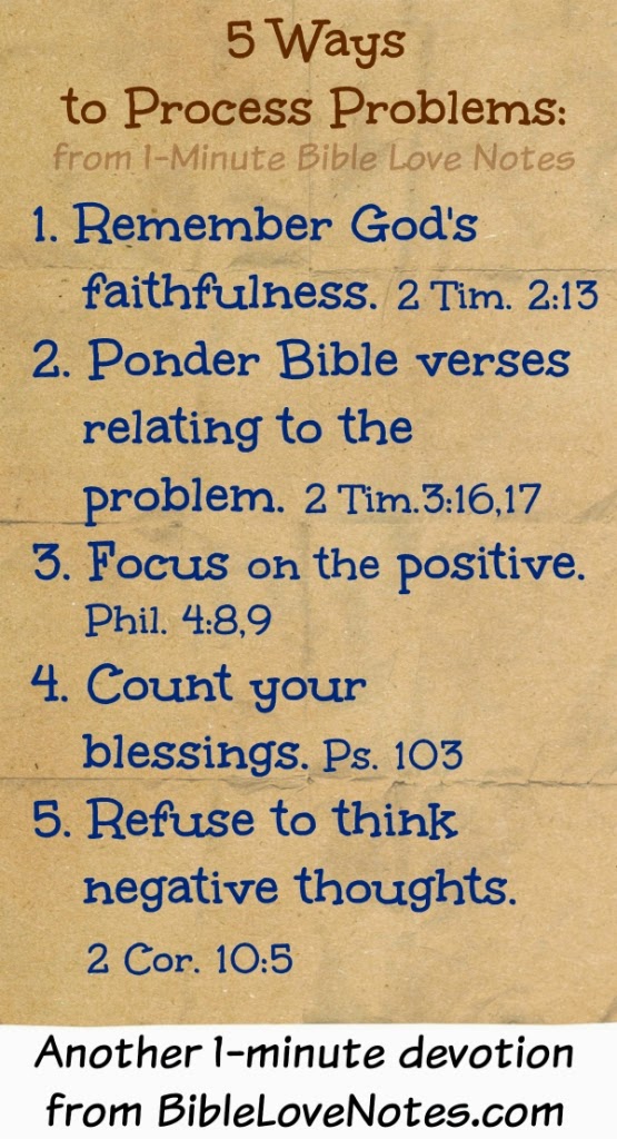 1-Minute Bible Love Notes: 5 Ways to Process Problems