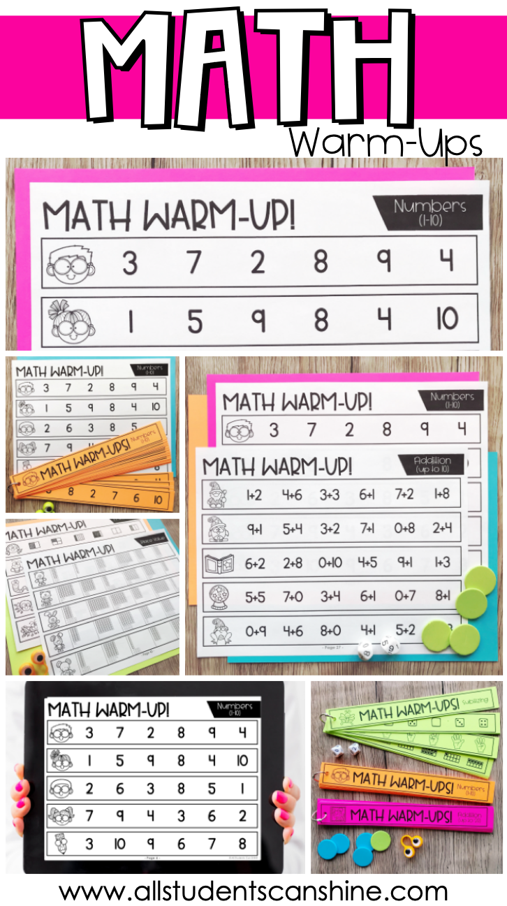 Math Warm-Ups - All Students Can Shine