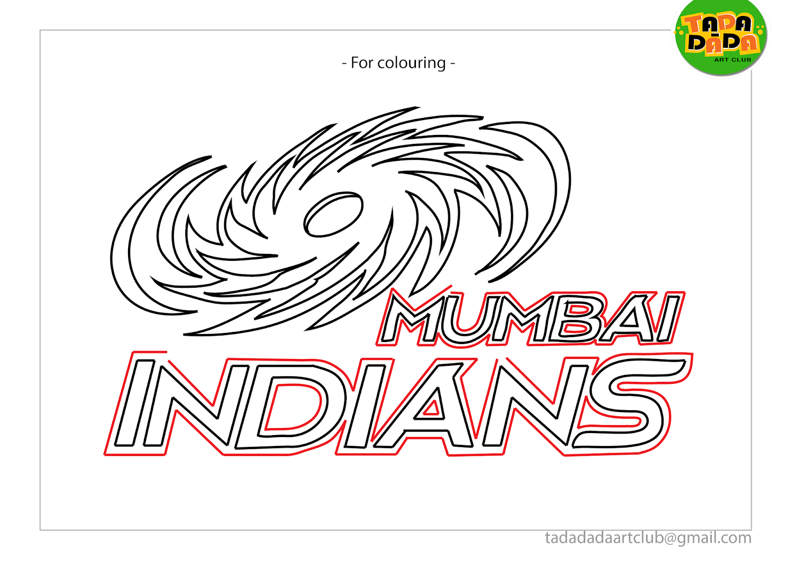 Learn How to Draw and Paint: IPL -Mumbai Indians Logo for colouring ...