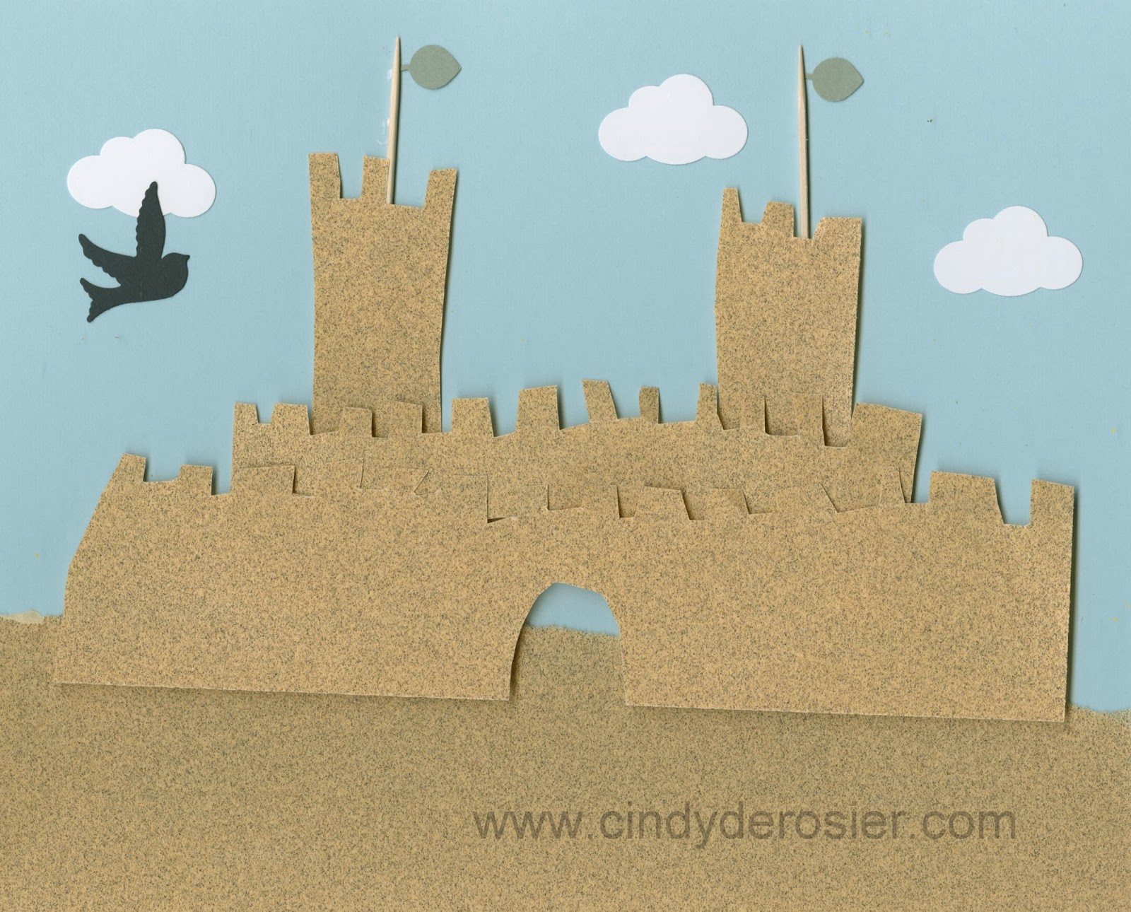 Sand Paper Sand Castles | Munchkins and Mayhem