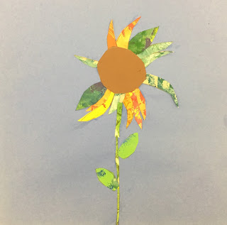 Ms. Nasser's Art Studio: Painted Paper Sunflower Collage