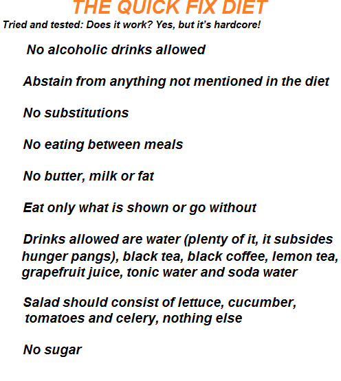 Weight Loss - Quick Fix Diet - best way to lose weight
