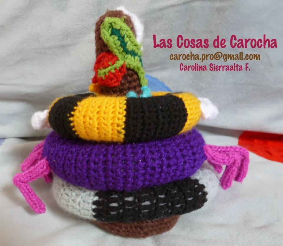 Las Cosas de Carocha: Juego de Aros a crochet para bebé