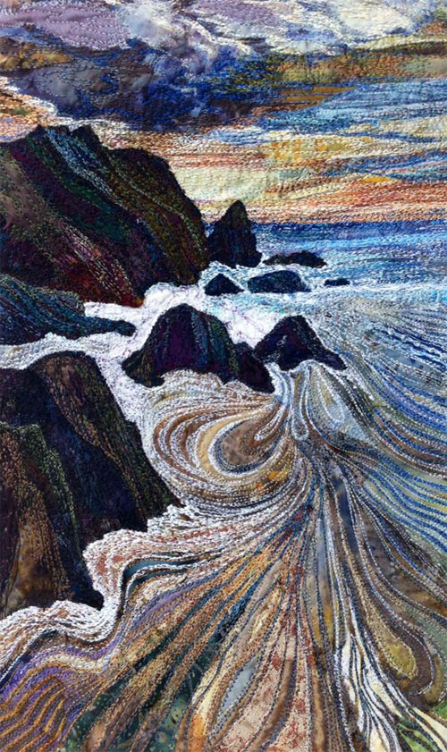 My Owl Barn: Embroidered Textile "Paintings" by Rachel Wright