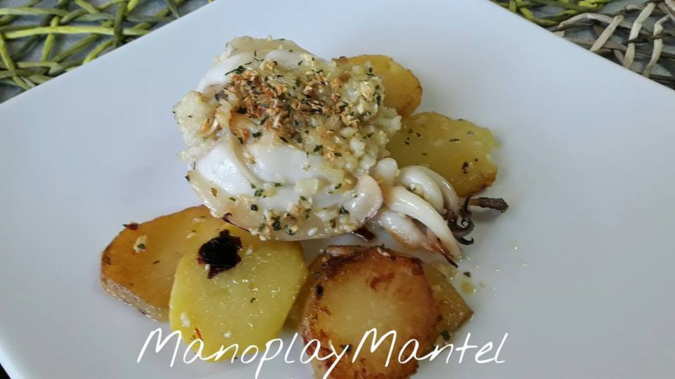 Manopla y Mantel: SEPIA RELLENA EN CECOFRY4D Y TRADICIONAL