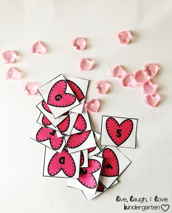 These cards are great for a sensory bin or reading/math center.