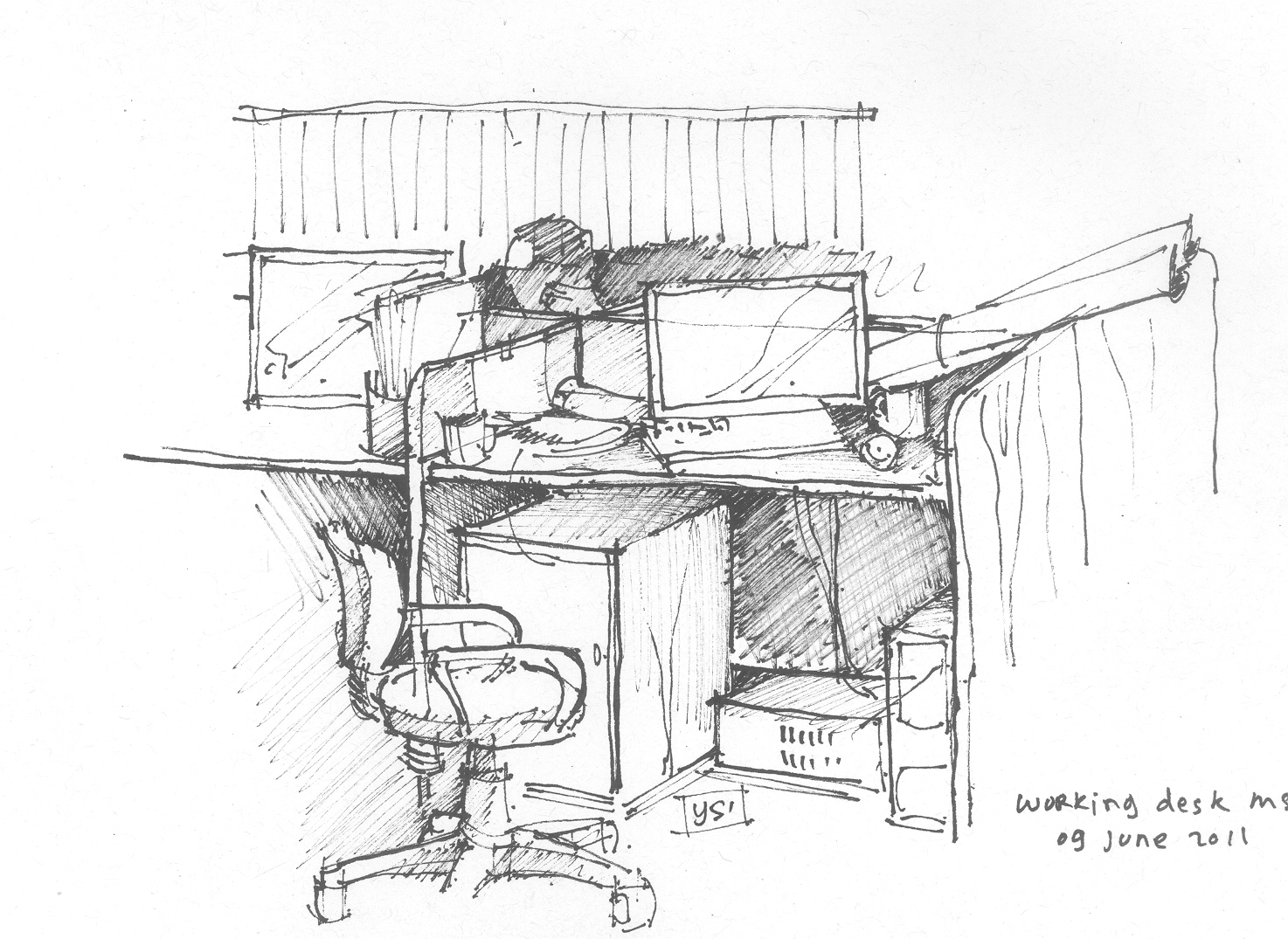 YUSA's SKETCH BOOK: My Working Desk