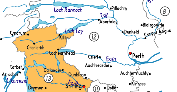 Map of Stirling Province Area