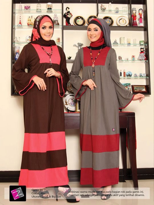 Gamis Kaos Blus Kaftan Pashmina Terbaru Zenitha