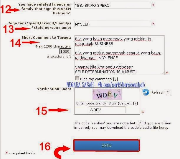 Sinamu Rungus: How To Sign The Online Petition of Calling Sabah Sarawak ...