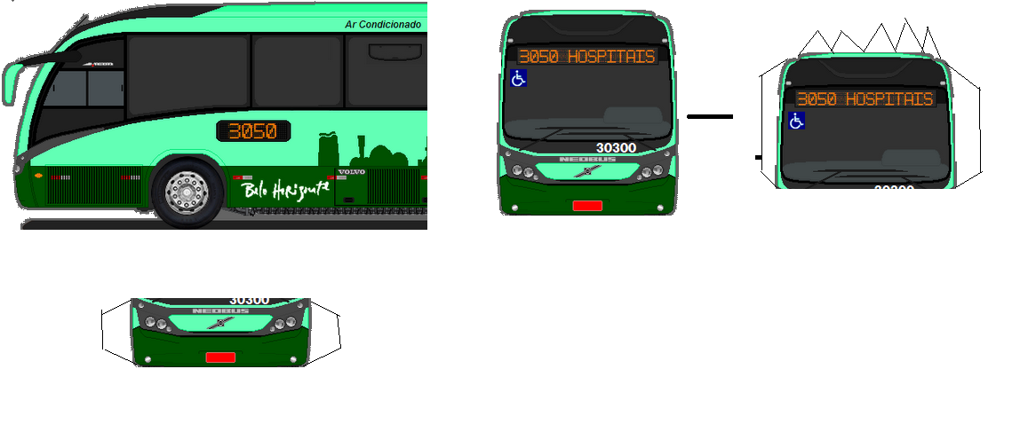 ônibus papercraft: Explicação do Brt