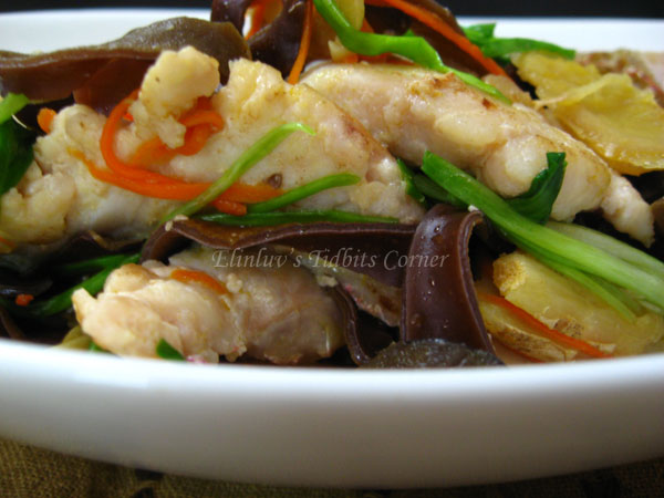 Elinluv's Tidbits Corner: Stir Fry Fish Fillets With Wood Ear Fungus