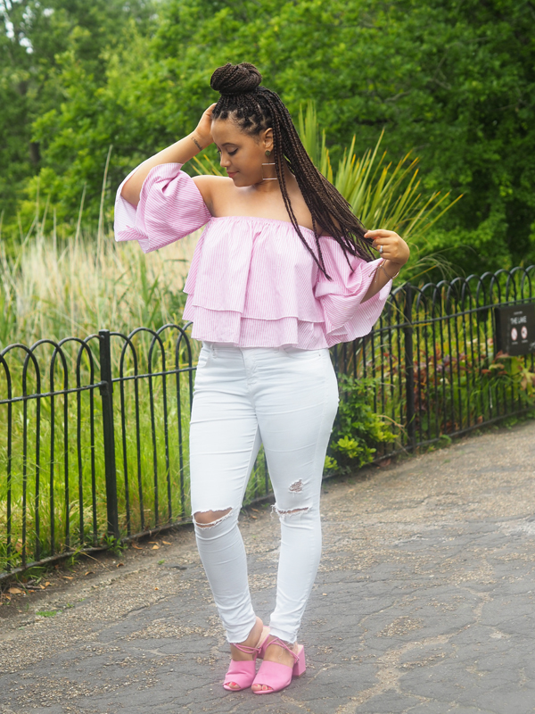 Pink Ruffle Top / Regina London - UK fashion and Life Style blog