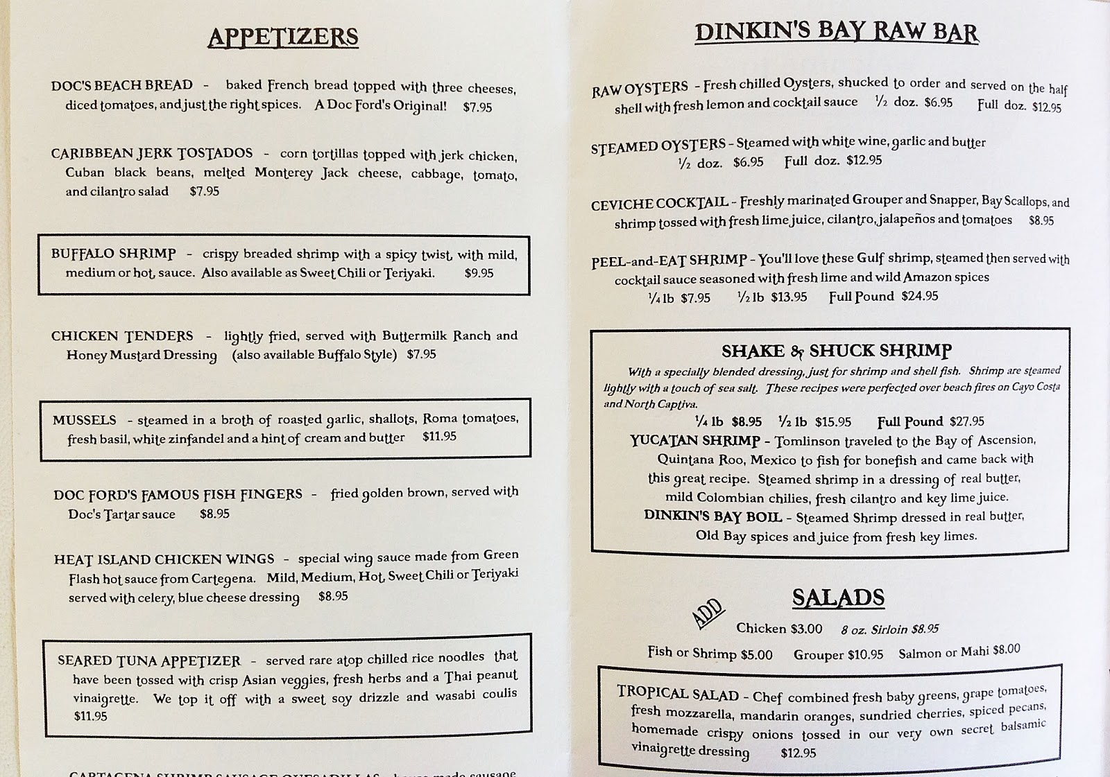 Fort Myers and Sanibel Island - Places to Eat