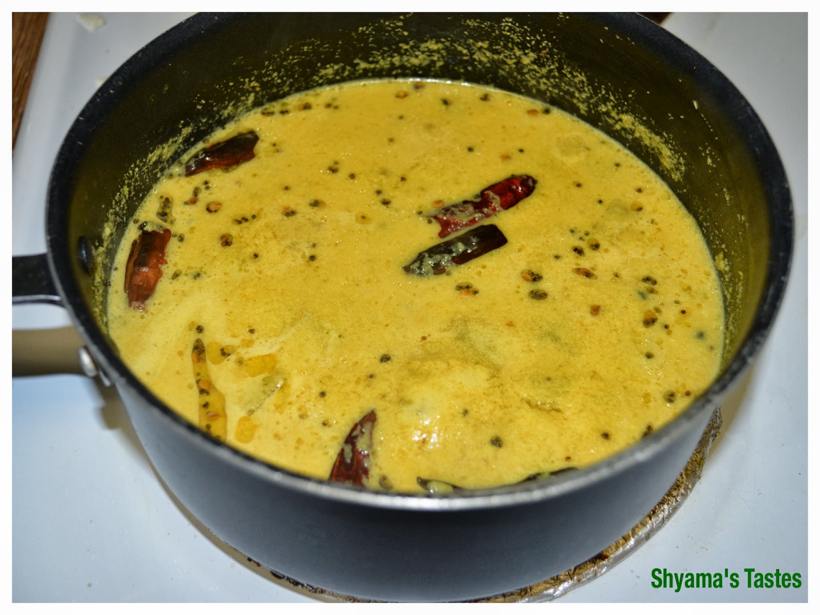 Shyama's Tastes: Vellarikka theeyal/Cucumber theeyal