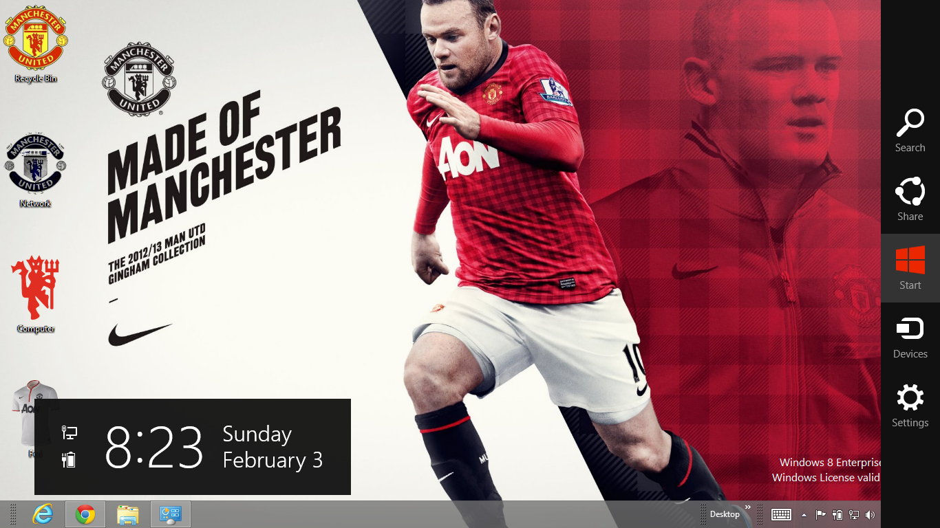 Manchester United 2013 Theme For Windows 8 | Ouo Themes
