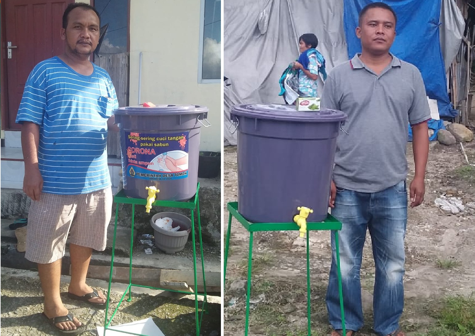 Cegah Covid-19 Masuk Desa, Kades Bagikan Ember Cuci Tangan - Jakarta ...