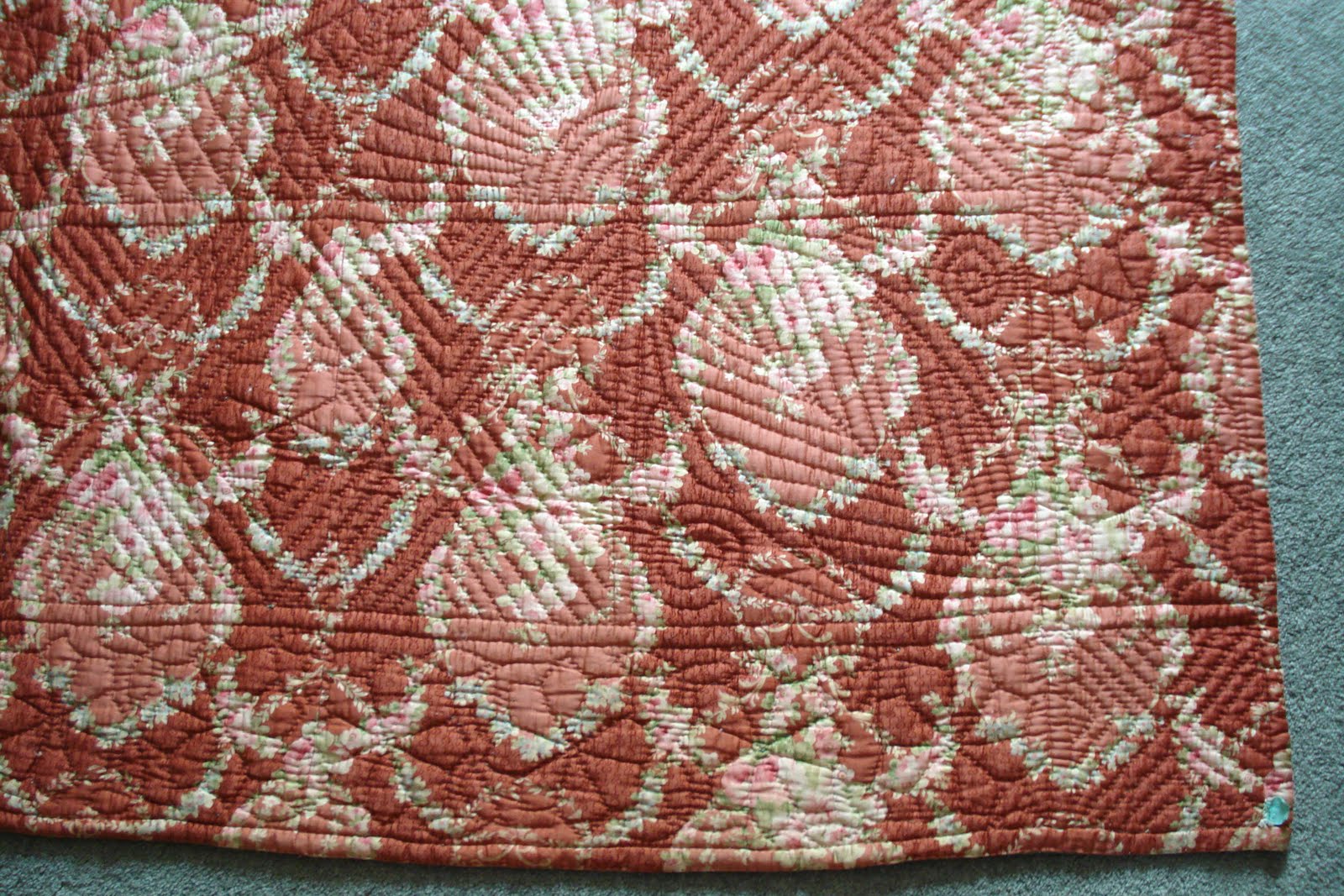 Welsh Quilts: Green and Russet Welsh Quilt