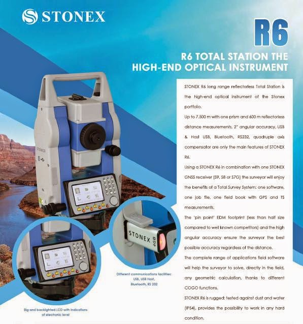 STONEX R6 TOTAL STATION 全測站 - 泰一測量儀器(GPS專賣)