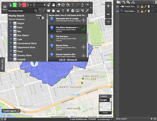 Making a Travel Time Map (Isochrone Polygon) For your Blog