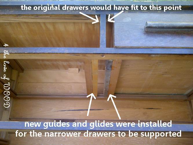 4 the love of wood: REBUIDING ANTIQUE DRESSERS - replacing drawers