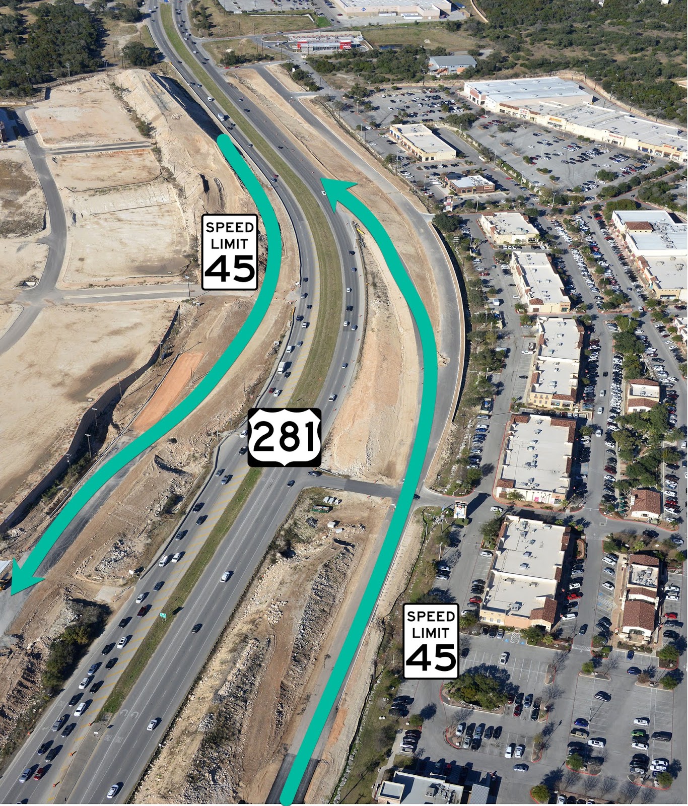Go Ahead!: US 281 Project Milestone: Traffic Switch In Both Directions