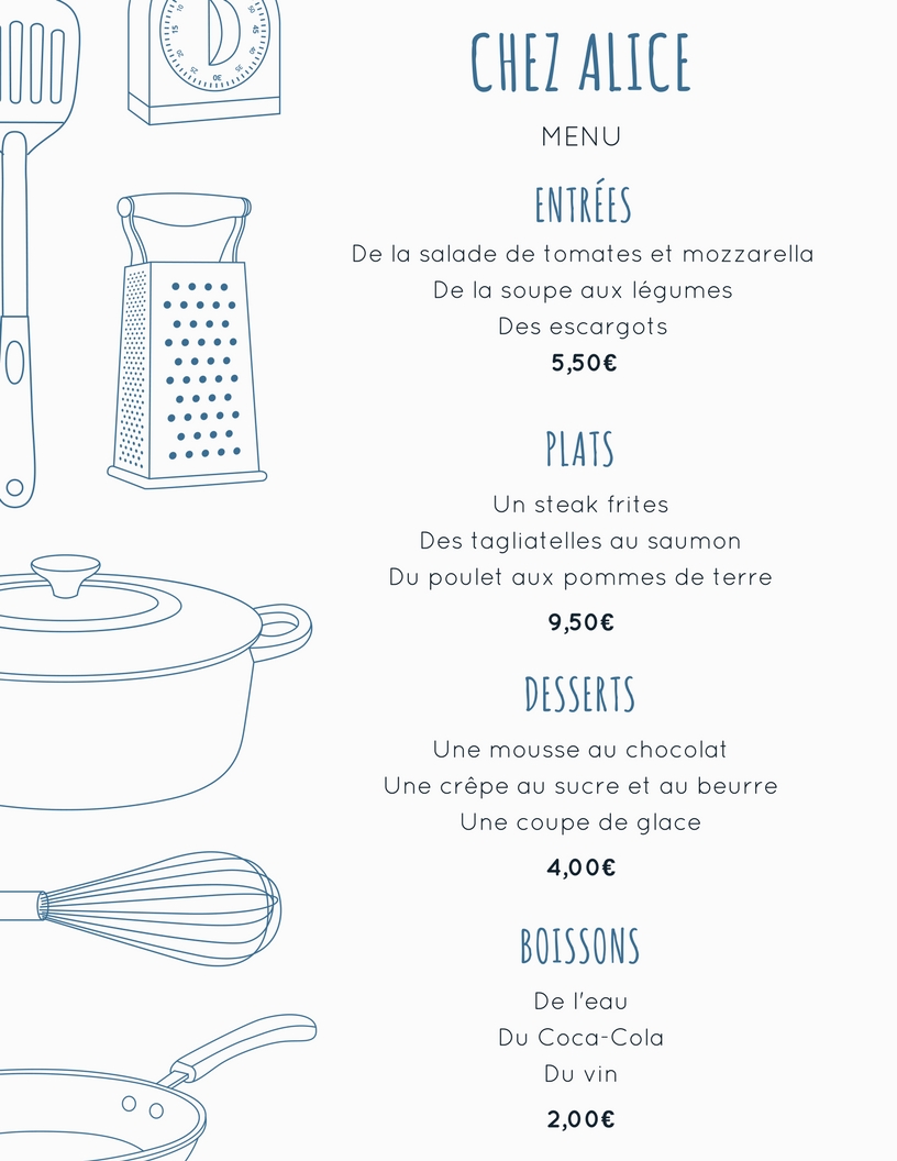 Apprendre le Français, c'est facile !: Au restaurant
